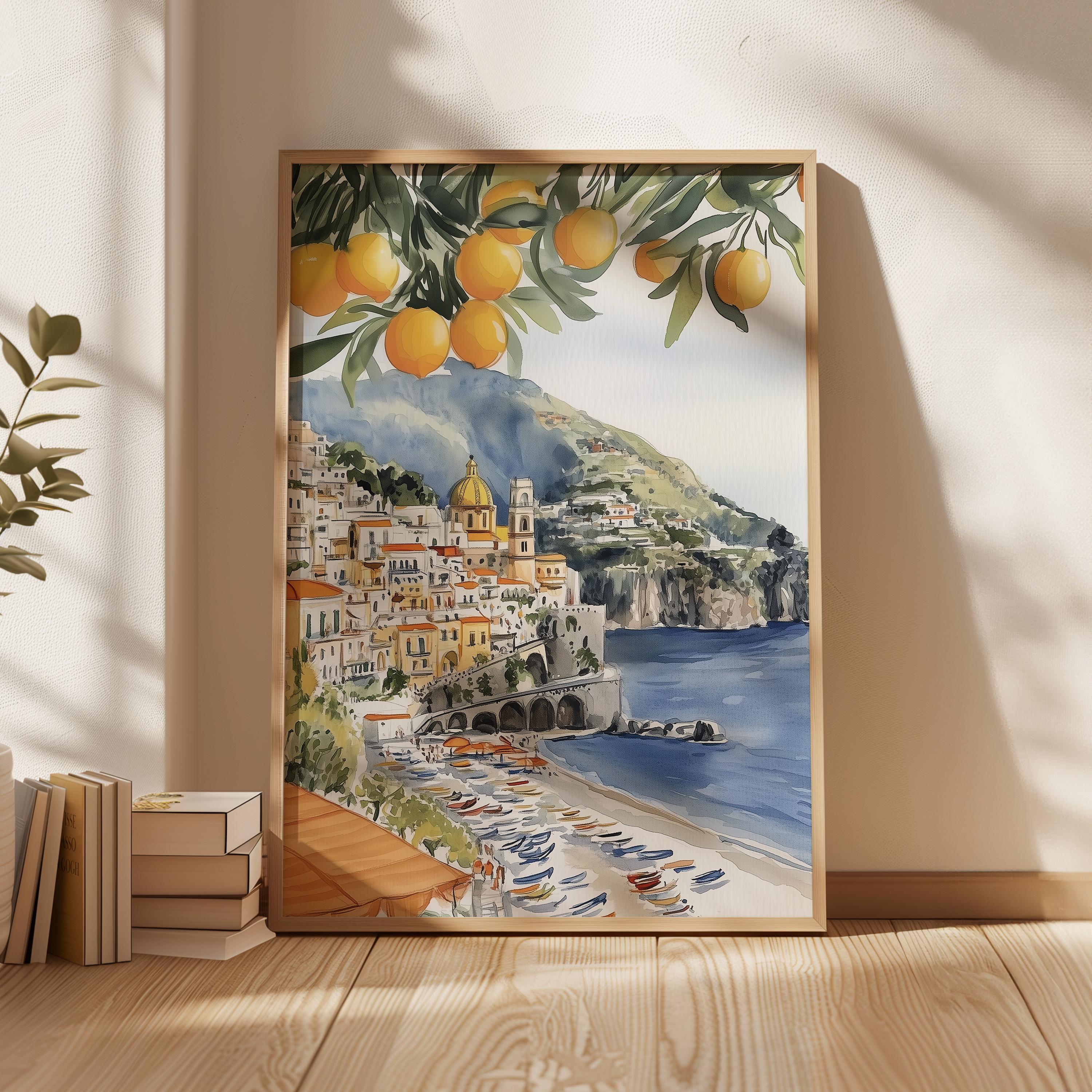 Amalfi Coast Prints Set of 3 Printable Art, Italy Wall Art Italian ...