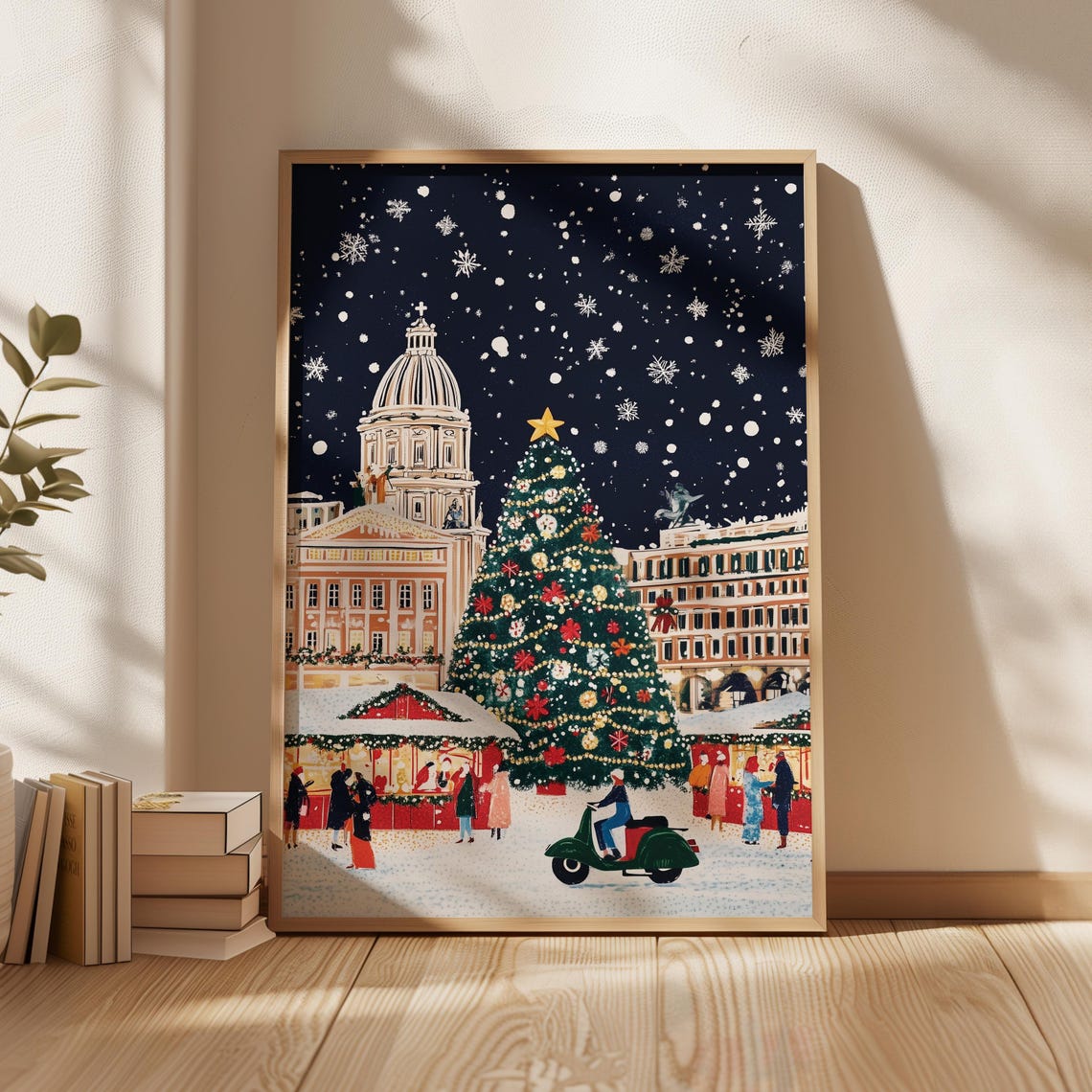 Christmas Travel Poster Set of 6,NYC, London,rome,vienna,amsterdam ...