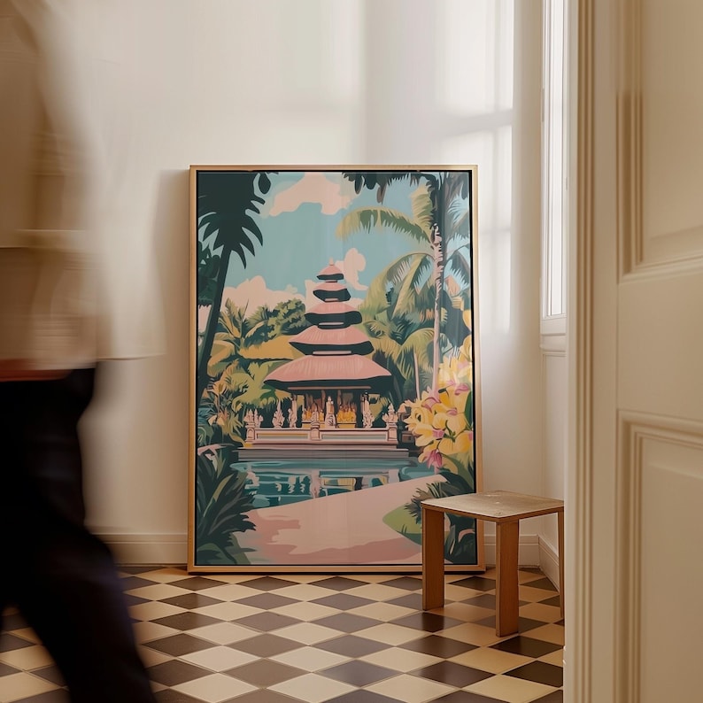 Bali Watercolor Art Print, Indonesia Wall Art, Watercolor Bali Art ...