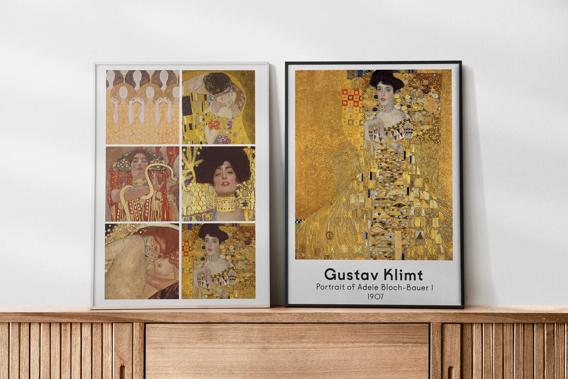 Gustav Klimt Printable Wall Art Set Hygeiea Danae - Etsy