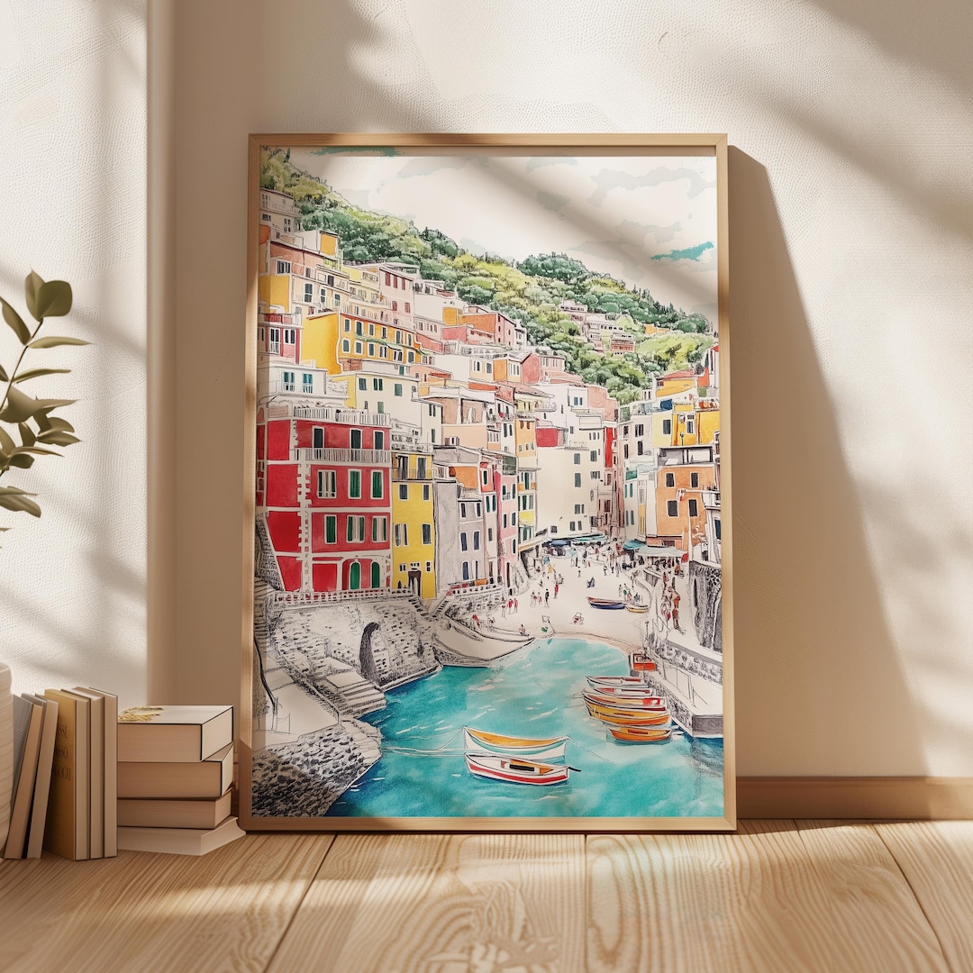 Cinque Terre Print, Italy Wall Art, Cinque Terre Landscape, Italian ...