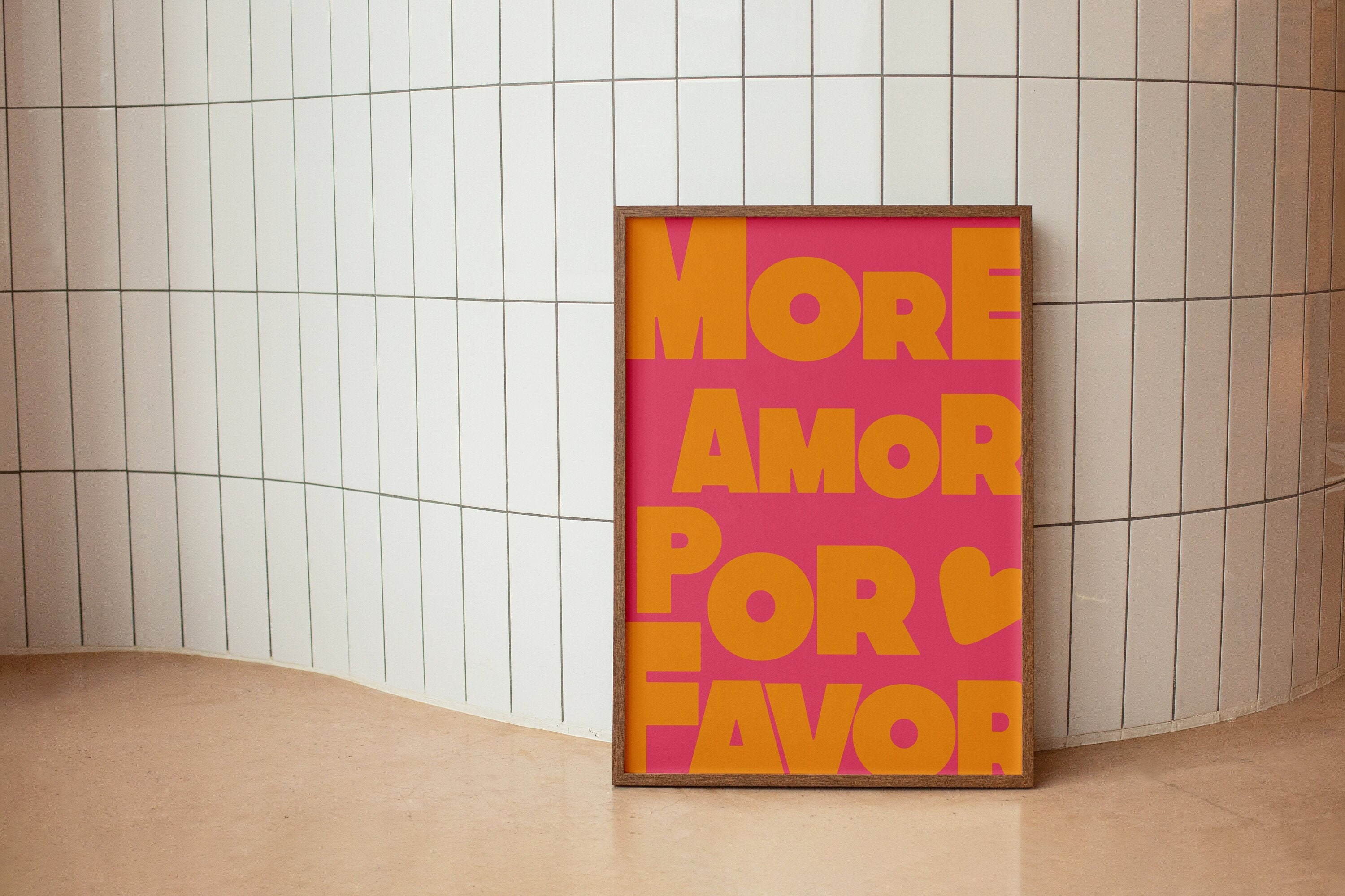 More Amor Por Favor, More Amor Wall Art, Amor Quote Poster, Hand ...
