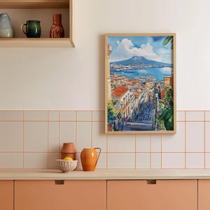 Naples Italy Watercolor Poster Digital Download Printable Decor Naples ...
