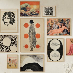 Eclectic Maximalist Wall Art Gallery Set of 10 Printable Neutral Modern ...