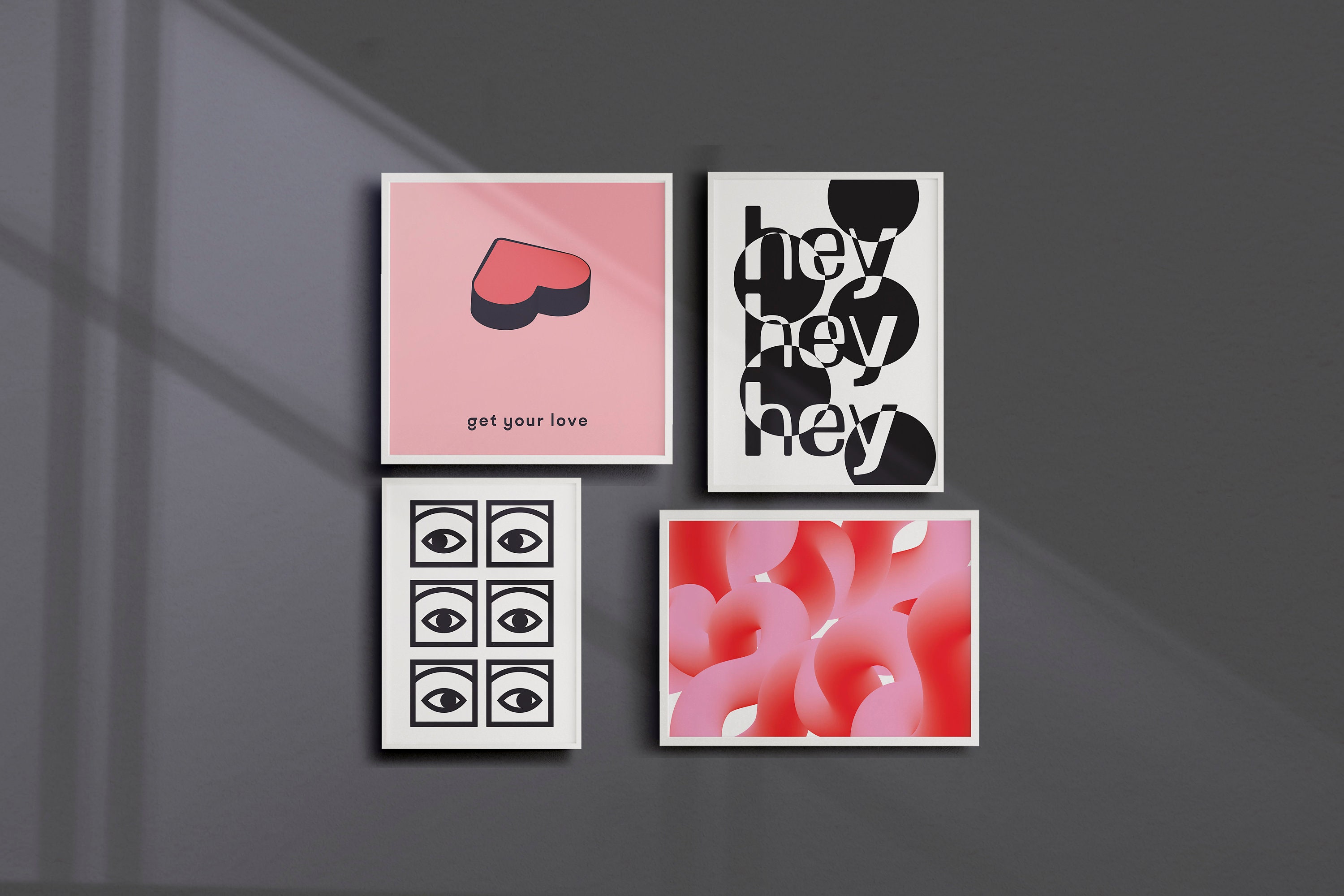Pink Aura Wall Art, Pink Retro Print, Colorful Print, Retro Wall Print ...