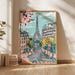 Retro Travel Poster Paris Print Eiffel Tower Wall Art Vintage Prints ...