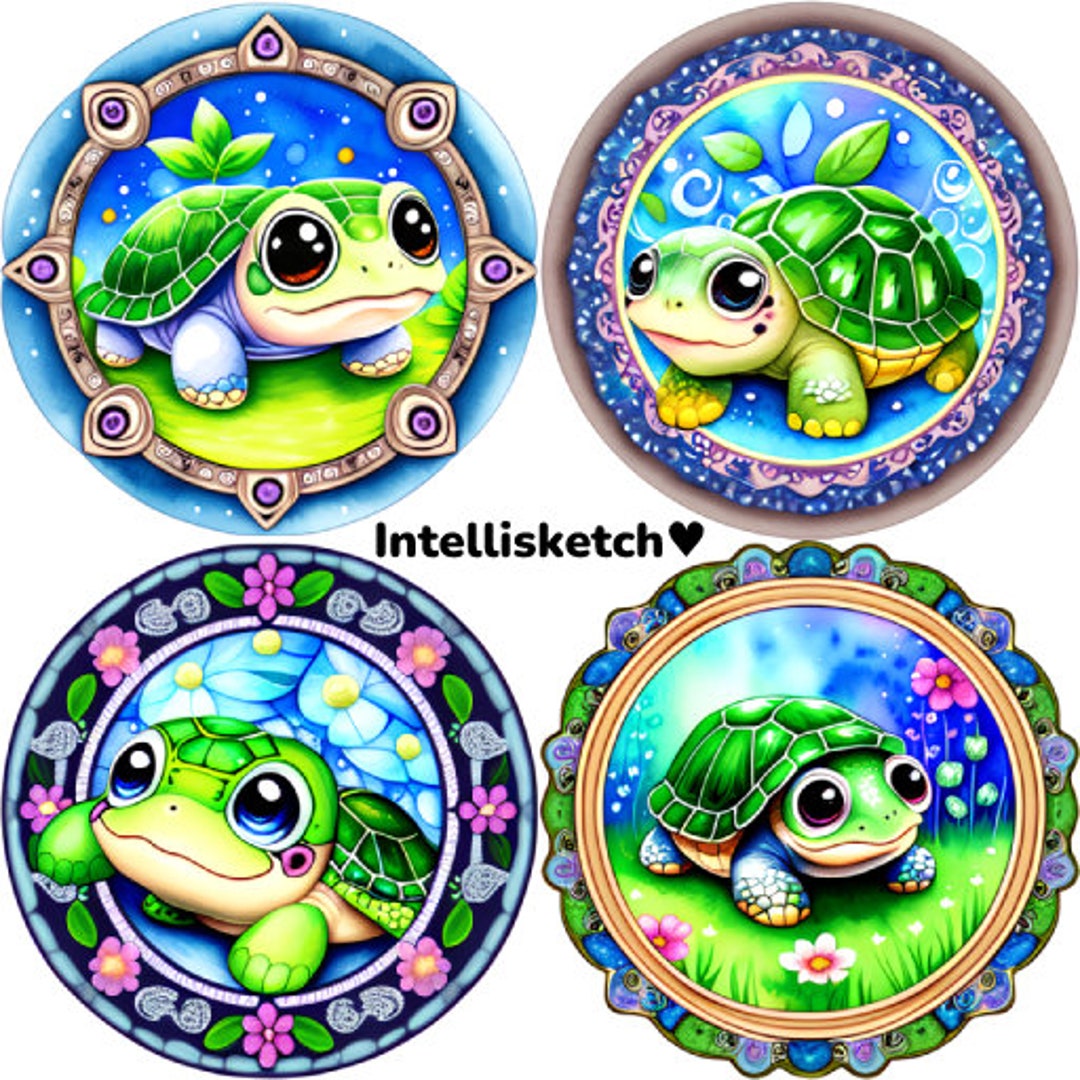 16 Wonderful Turtle Clip-art/png Bundle Perfect for Adding a Unique ...