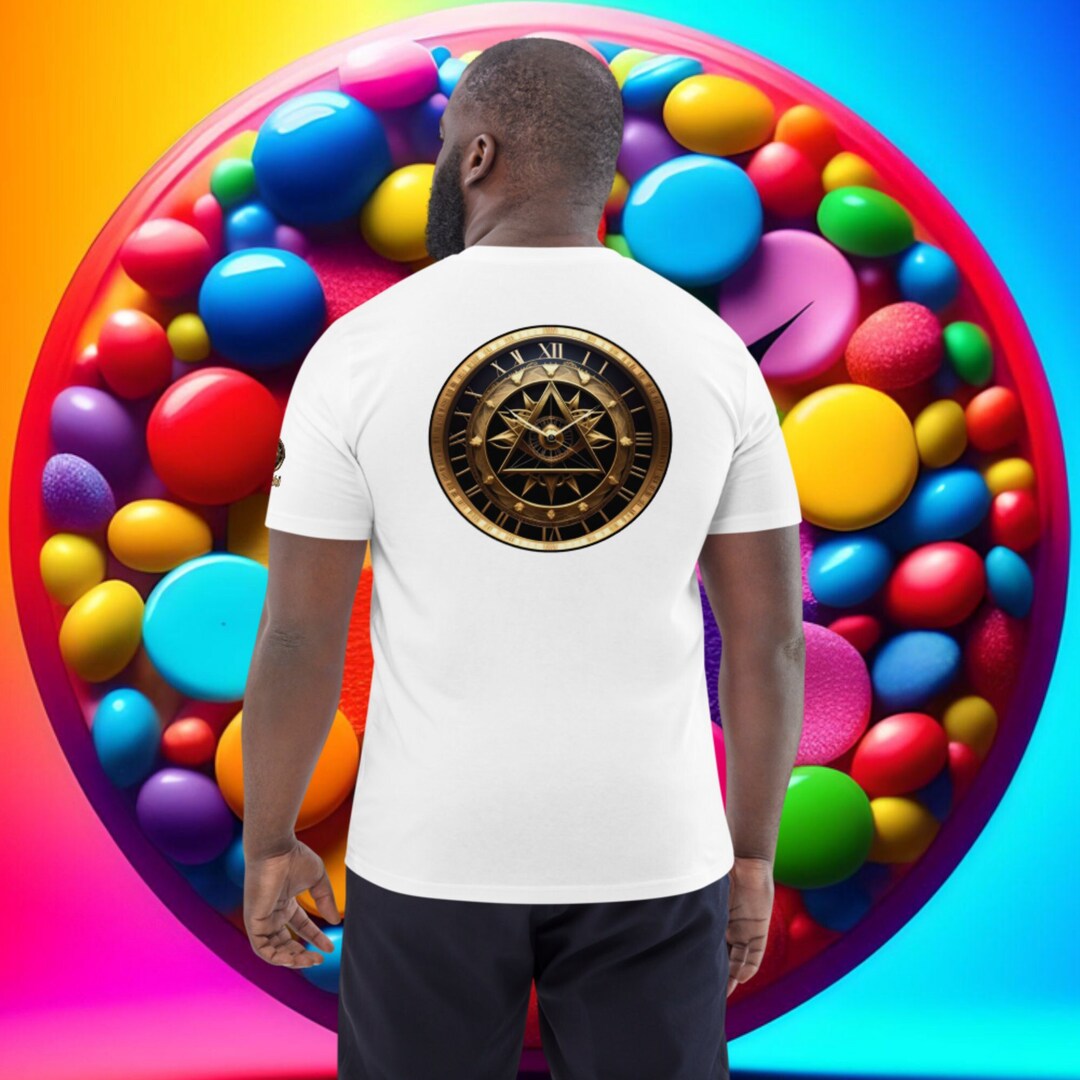 Clock Art, Unisex, Organic Cotton T-shirt, Time Line by Okashi. - Etsy