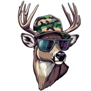 Camo Hat Buck PNG, Deer Clipart, Forest Animal, Woodland Animals ...