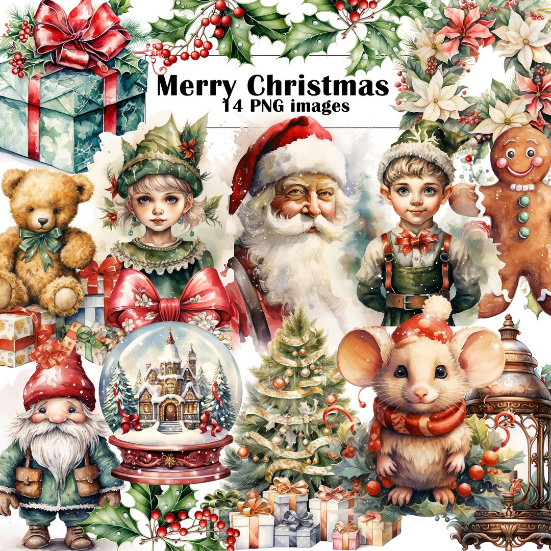 Watercolor Christmas Clipart, Christmas Tree, Clipart Christian Clipart ...