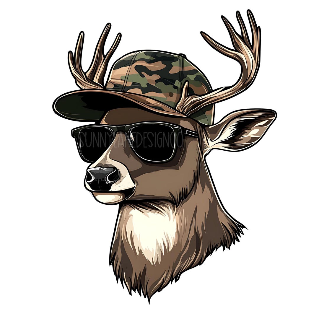 Camo Hat Buck PNG, Deer Clipart, Forest Animal, Woodland Animals ...