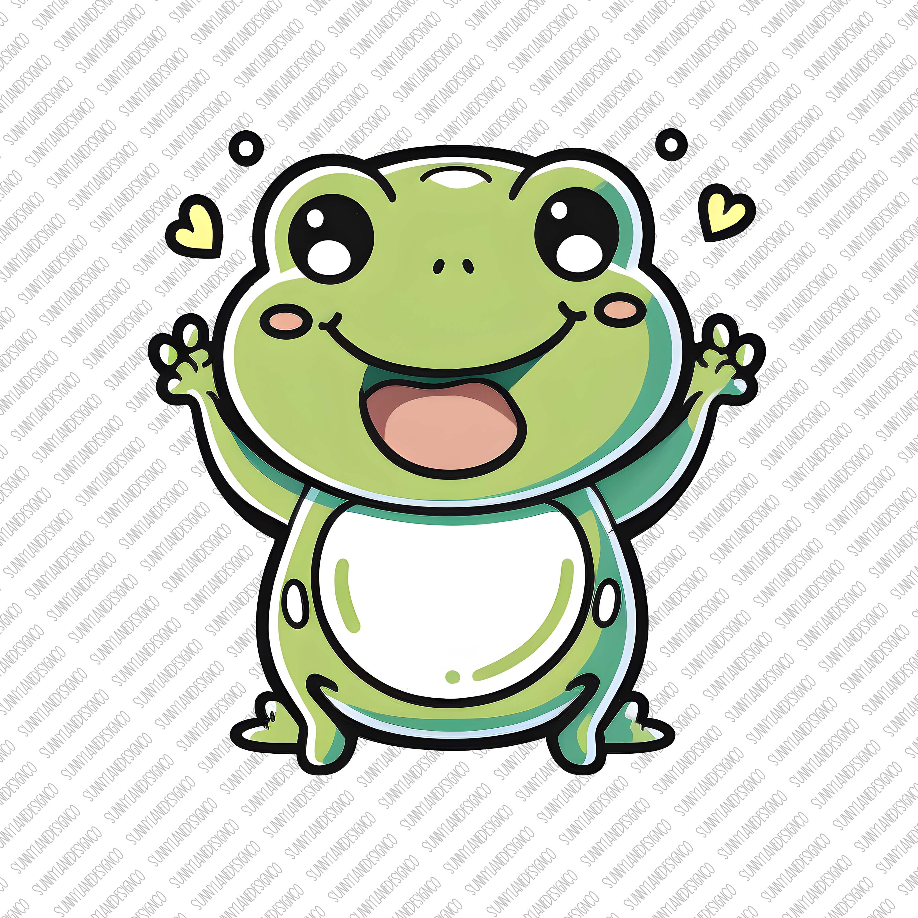 Frog, Cute Frog Clipart, Woods Forest Animals Frog PNG, Frog Daisy ...