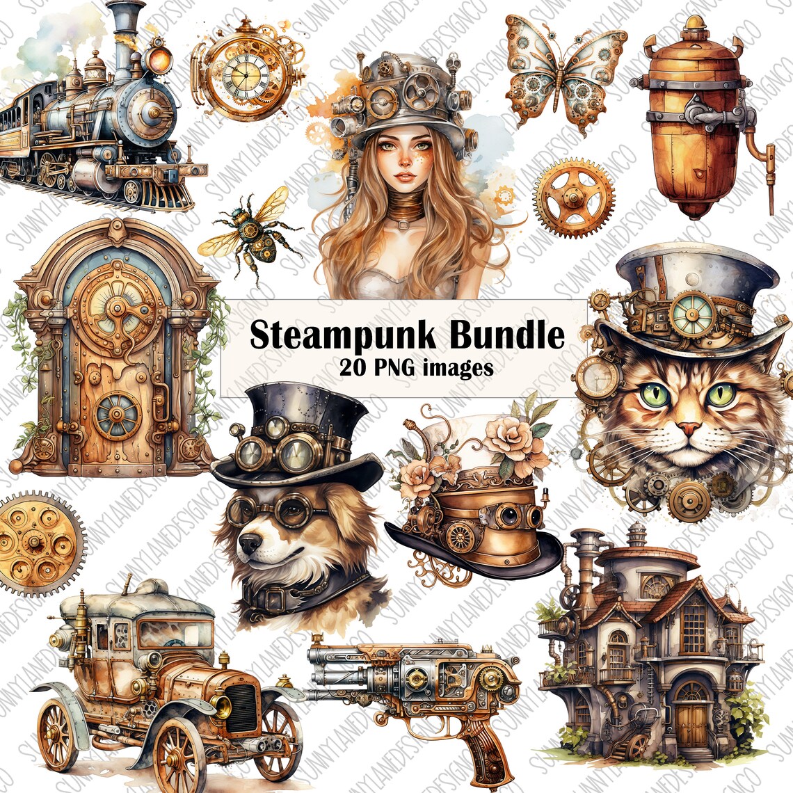 Steampunk Bundle PNG Steampunk Cliparts Junk Journal - Etsy