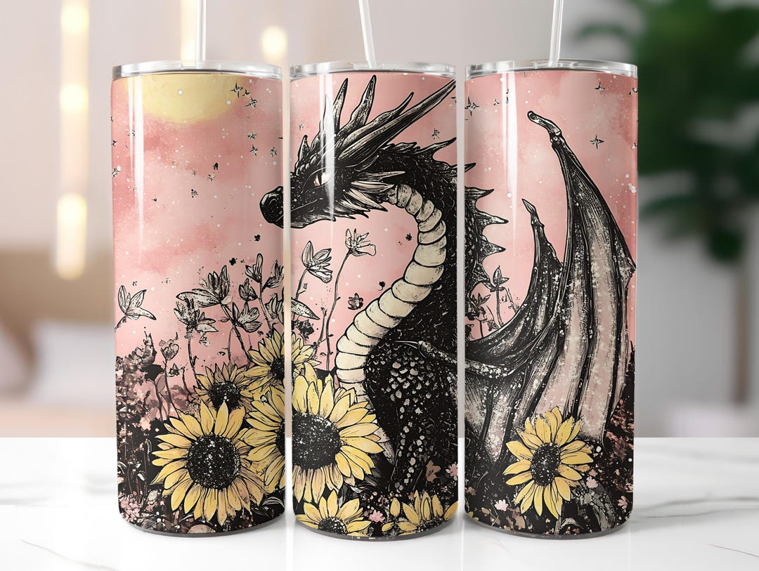 Dragon Book Tumbler Wrap, Romantasy Reader Dragon 20oz Skinny Tumbler ...