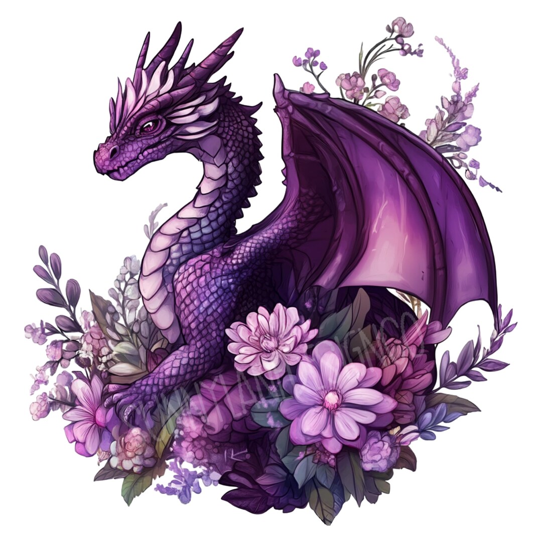 Dragons Watercolor Clipart, Fantasy Dragons PNG, Magical Fairytale ...