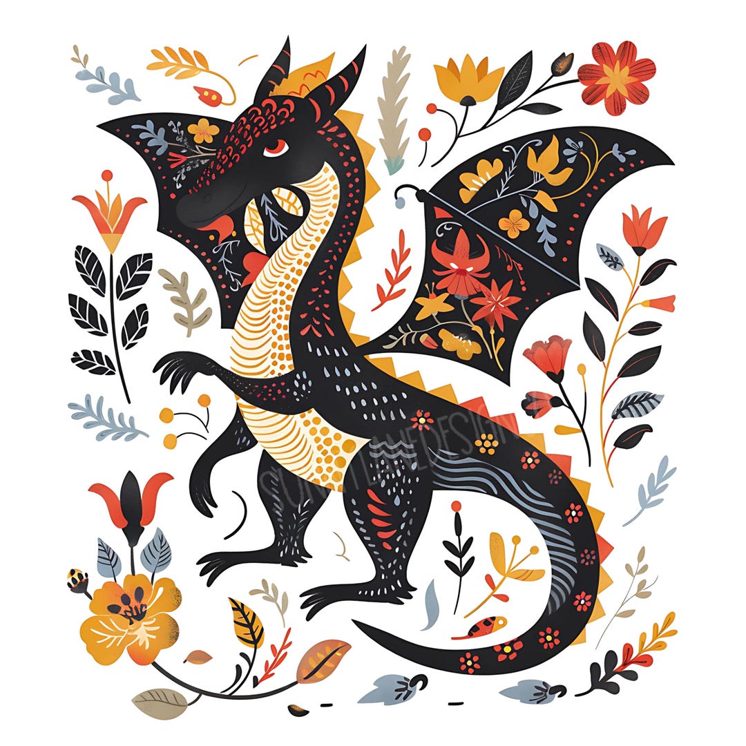 Dragon Book Clipart, Fantasy Reader PNG File, Book Lover Clipart ...