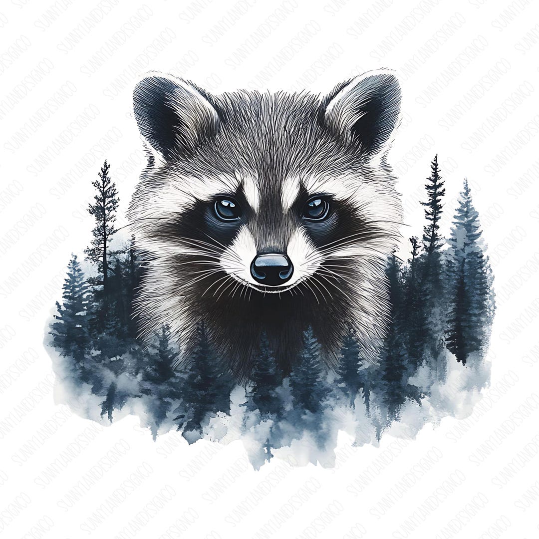 Raccoon Clipart, Woodland Animals PNG, Forest Animal, Woodland Animals ...