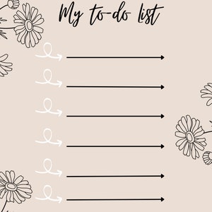 Printable to Do List Template, My to Do List Digital Planner, Cute ...
