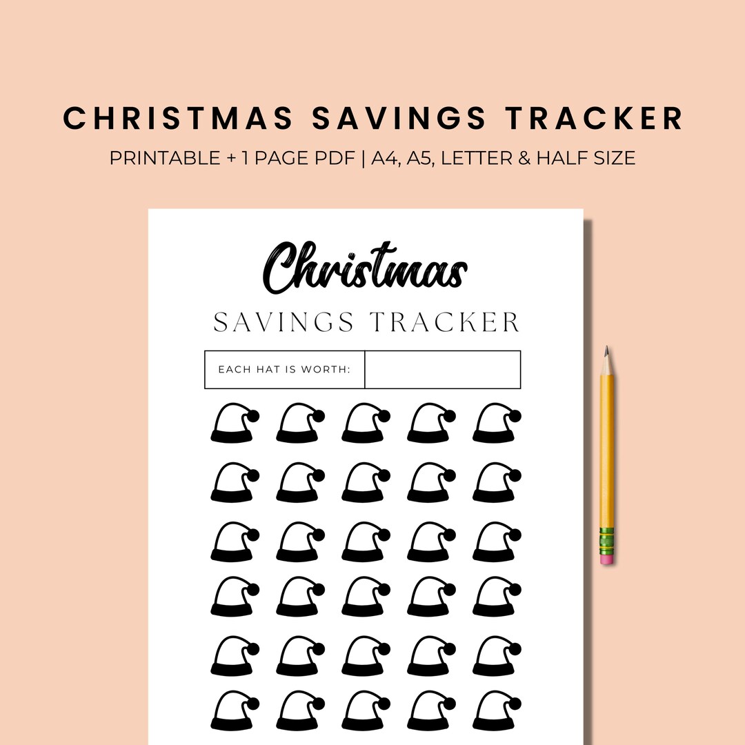Christmas Savings Tracker for Binder Savings Goals Page to - Etsy