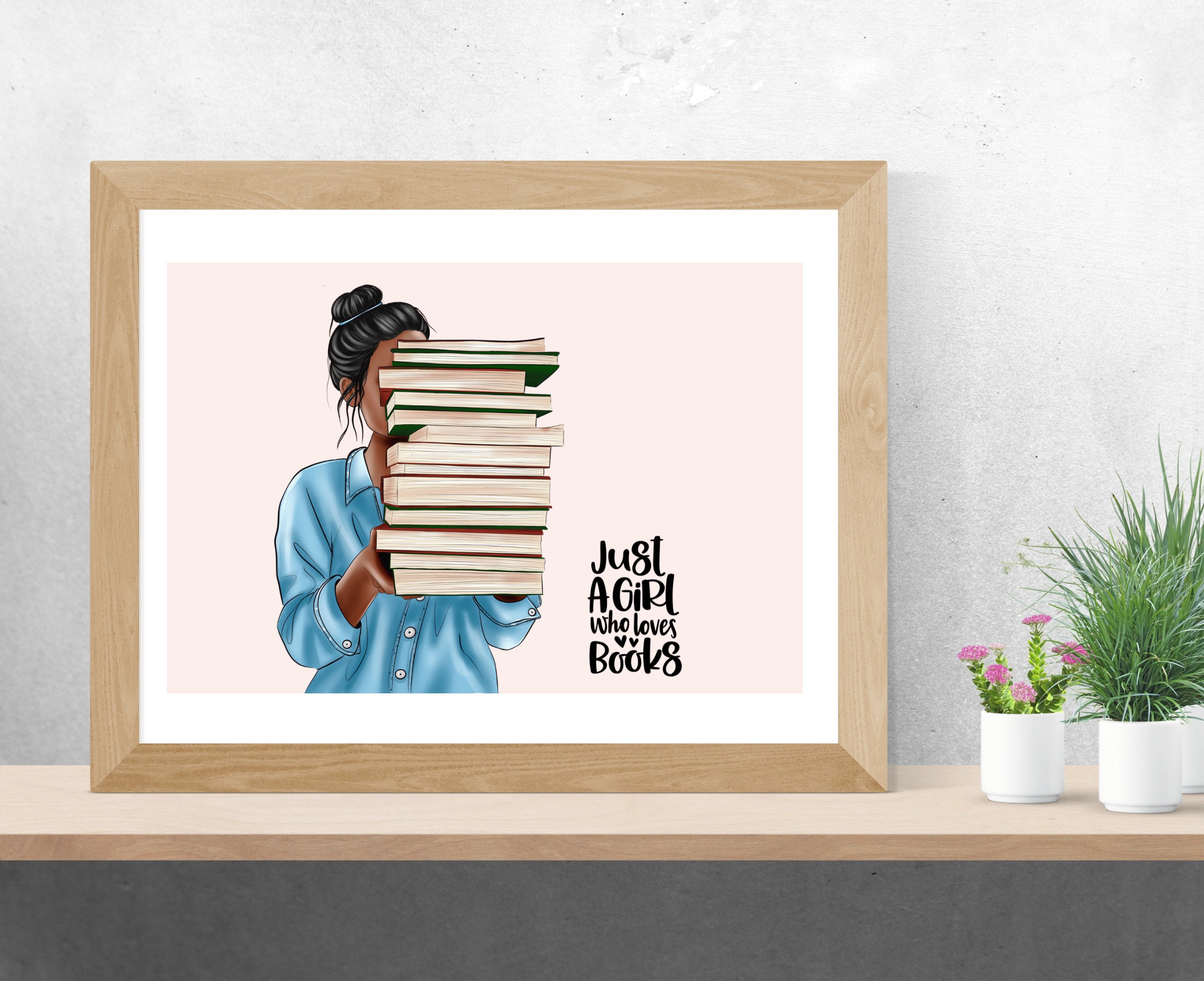 Afro American Bibliophile Wallpaper for Ipad, Black Girl Bookworm, iPad ...