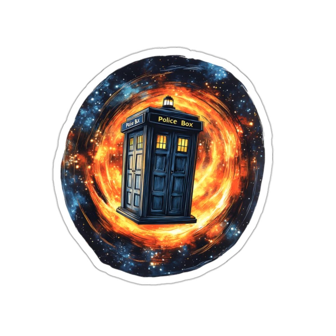 Cosmic TARDIS Stickers, Whimsical Art for Tech, Planner Decor, Gifts ...