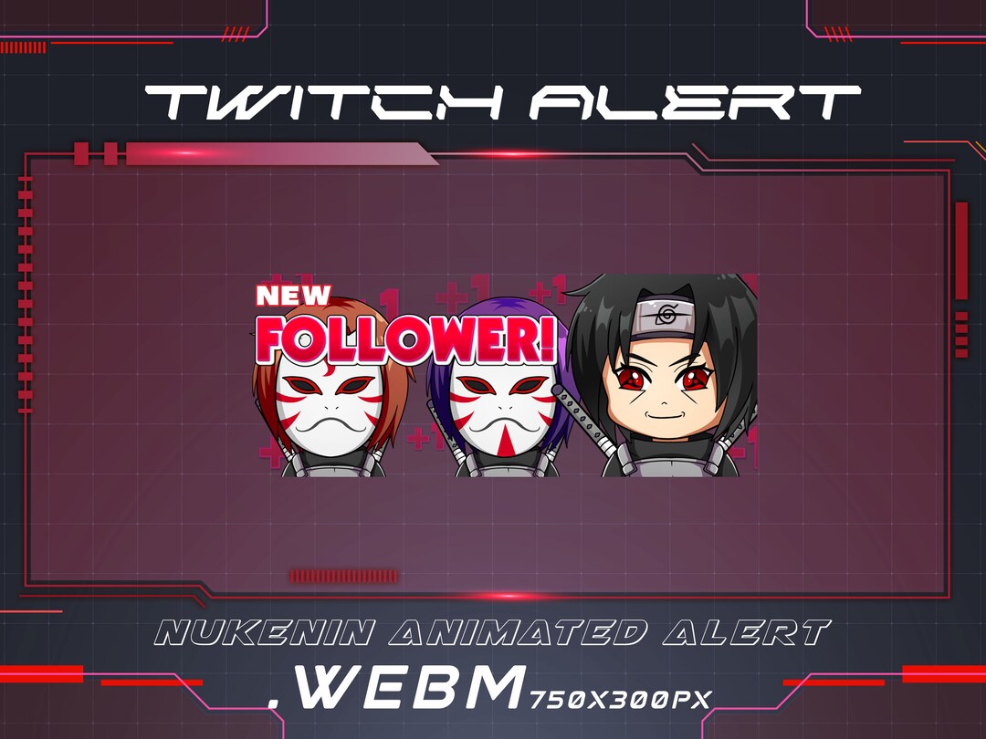 New Follower Ninja Shinobi Anime Manga Twitch Animated Alert - Etsy ...