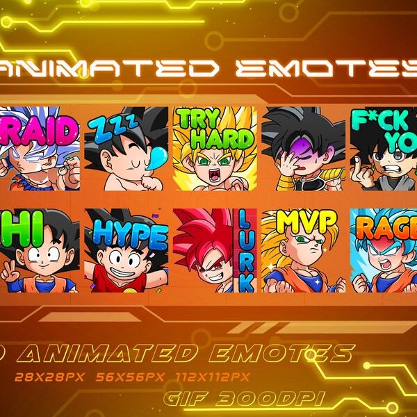 Dragon Ball Twitch Emotes - Etsy