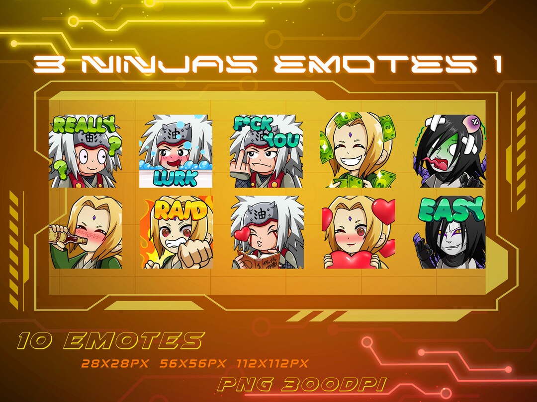 Team 3 Ninjas Shinobi Twitch Emotes Pack Youtube Discord - Etsy Canada
