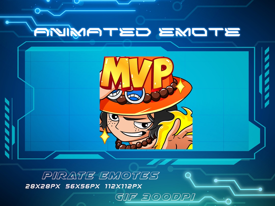 Pirata Anime MVP Twitch Emote animado Youtube Discord MVP - Etsy México