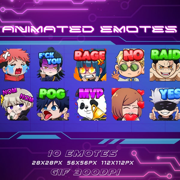 Yuji itadori emotes - Etsy.de