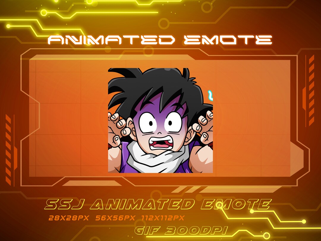 Scared Dragon Anime Manga SSJ Dad Twitch Animated Emote - Etsy Canada
