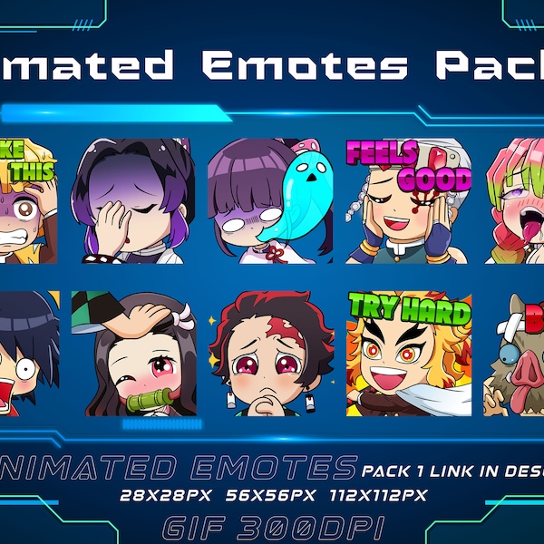 Demon Slayer Tanjiro Emotes - Etsy Canada