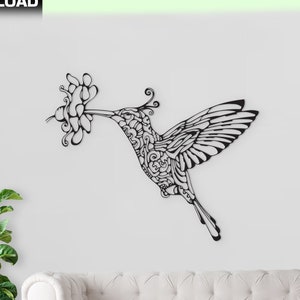 Hummingbird SVG Design Wall Art Decor File for Laser Cutting and Plasma ...