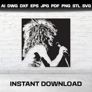 Tina Turner SVG Wall Art Décor PNG Tina Turner Vector Digital Download ...
