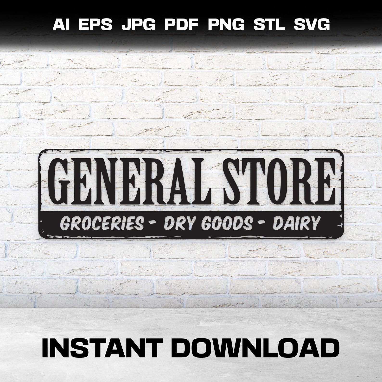 SVG Grocery Sign Shop Sign PNG Laser Cutting and Plasma Cutting Files ...