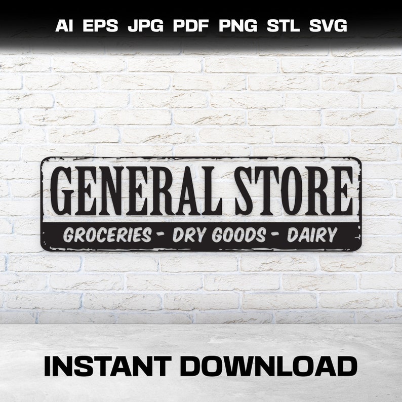 SVG Grocery Sign Shop Sign PNG Laser Cutting and Plasma Cutting Files ...