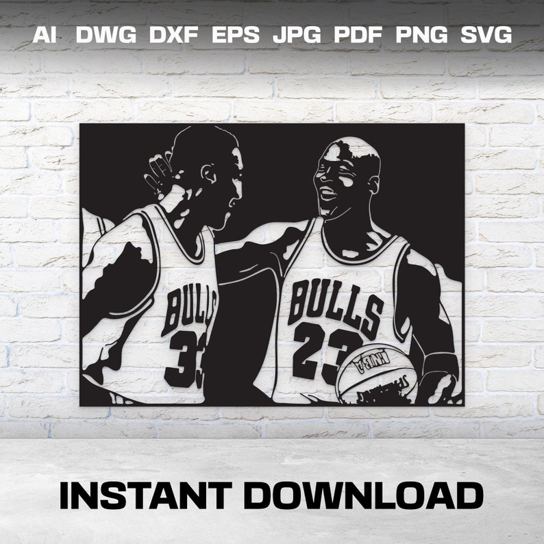 Michael Jordan SVG Wall Art Decor Vector Poster Design PNG Digital ...