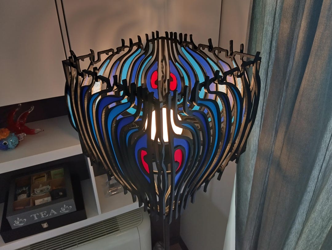 Modern Abstract Lamp Shade – Fits Floor and Ceiling Lamps – Unique ...
