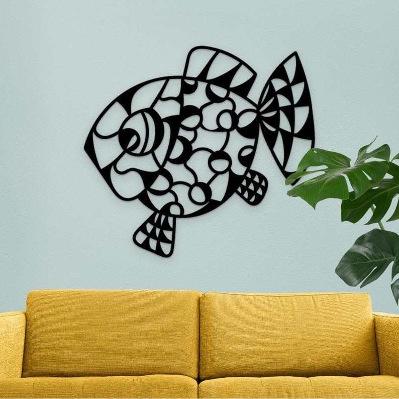 SVG Fish Wall Art Laser Cutting and Plasma Cutting Files Dxf, Dwg Fish ...