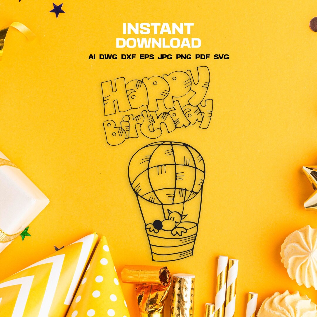 Happy Birthday SVG Dog Lovers Birthday PNG Laser Cutting and Plasma ...