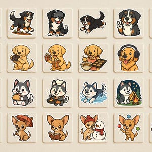 Dog Digital Mega Sticker Pack – Cute Dog Pngs for Goodnotes, Digital ...