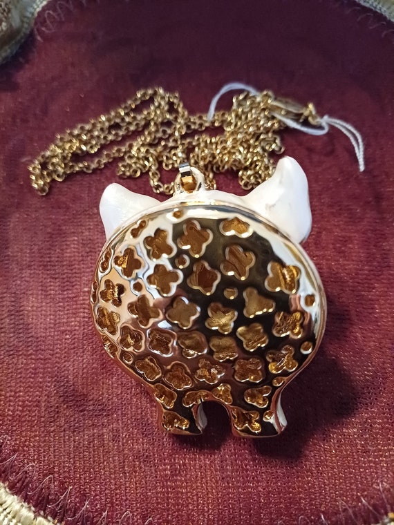 Butler and Wilson Necklace with Piglet Pendant and Rh… - Gem