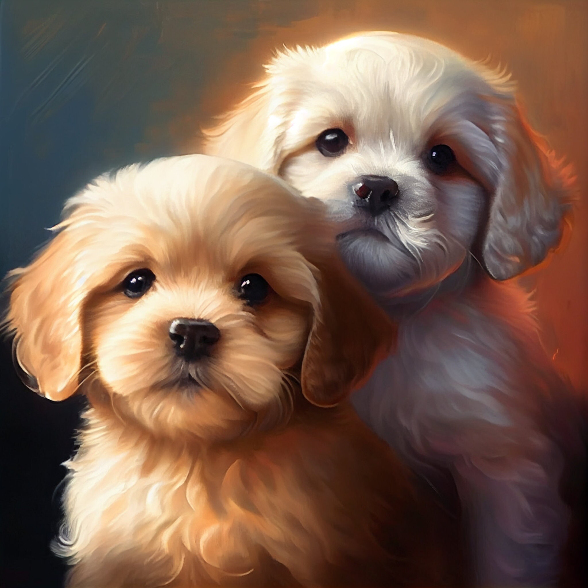 Adorable Pups Digital Art - Perfect for Animal Lovers and Dog Owners - Etsy