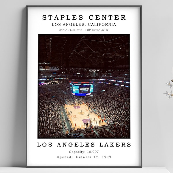 Lakers Stadium Poster - Etsy