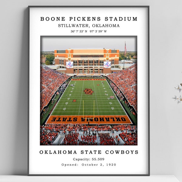 Boone Pickens Stadium Print - Etsy