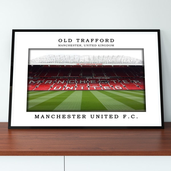 Old Trafford Framed Poster - Etsy