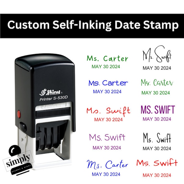 Personalized Date Stamps - Etsy