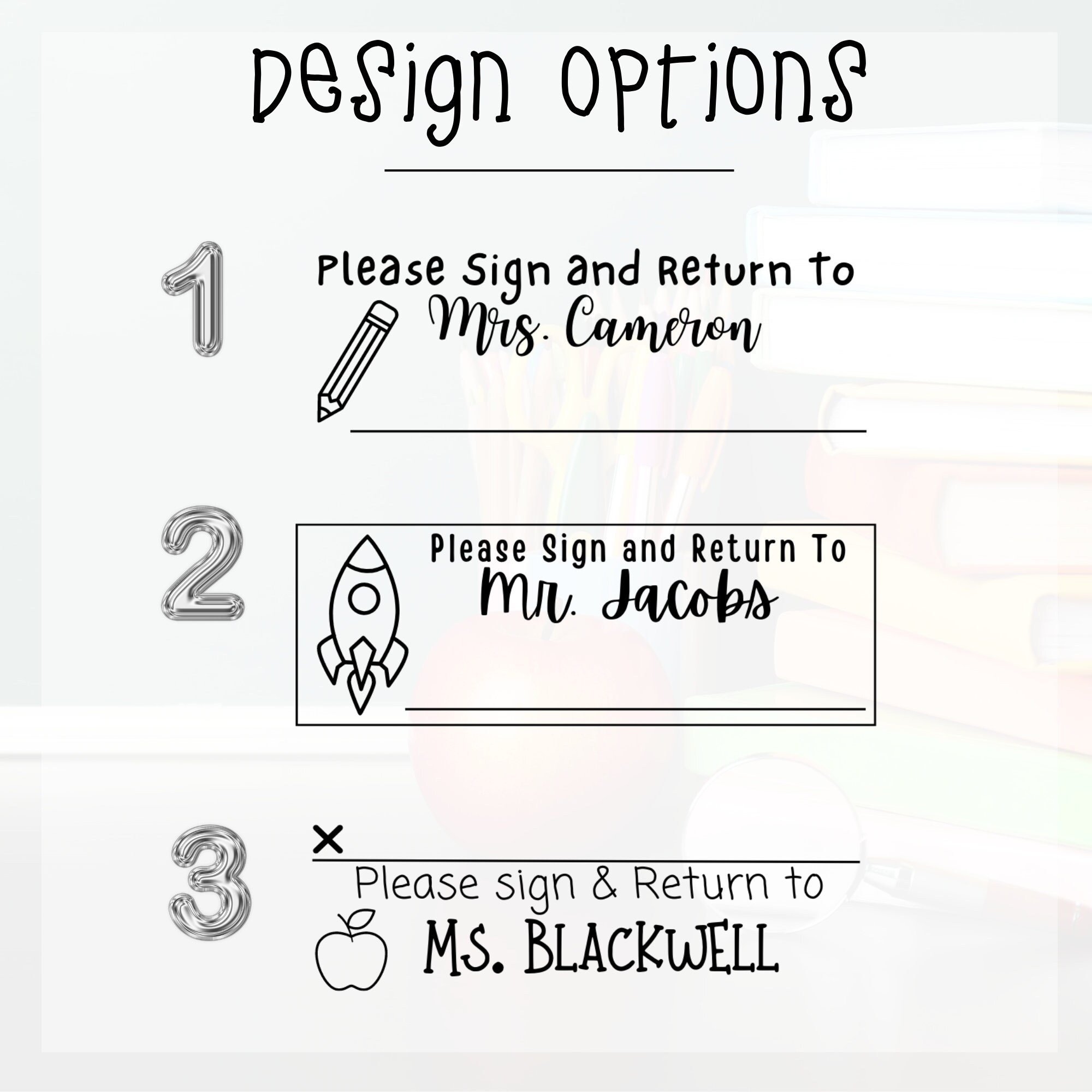 Personalized Teacher Stamps, Custom Teacher Stamps, Teacher Gift ...