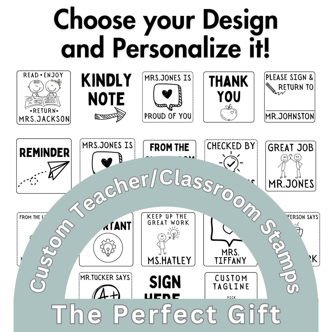 Personalized Teacher Stamp, Custom Classroom Stamp, Teacher Gift - Etsy