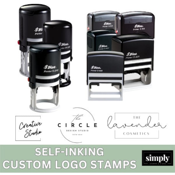 Business Logo Self Inking Stamp - Etsy